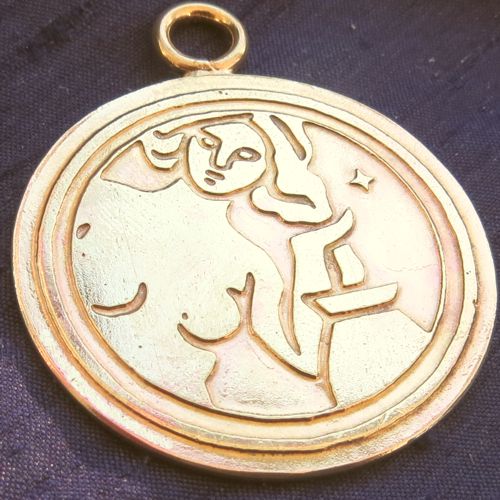 Golden Bronze 26th Mansion Love Talisman