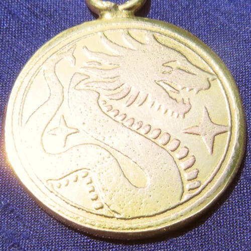 Golden Bronze Constellation Hydra Money, Protection and Wisdom Talisman