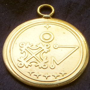 Golden Bronze Sun King Talisman