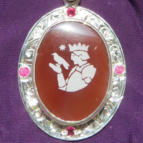 Sun King Red Agate Talisman