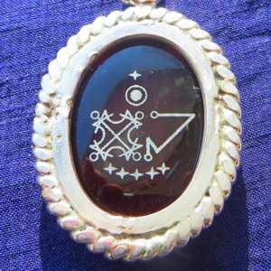 Picatrix Red Agate Oval Sun Lion Talisman